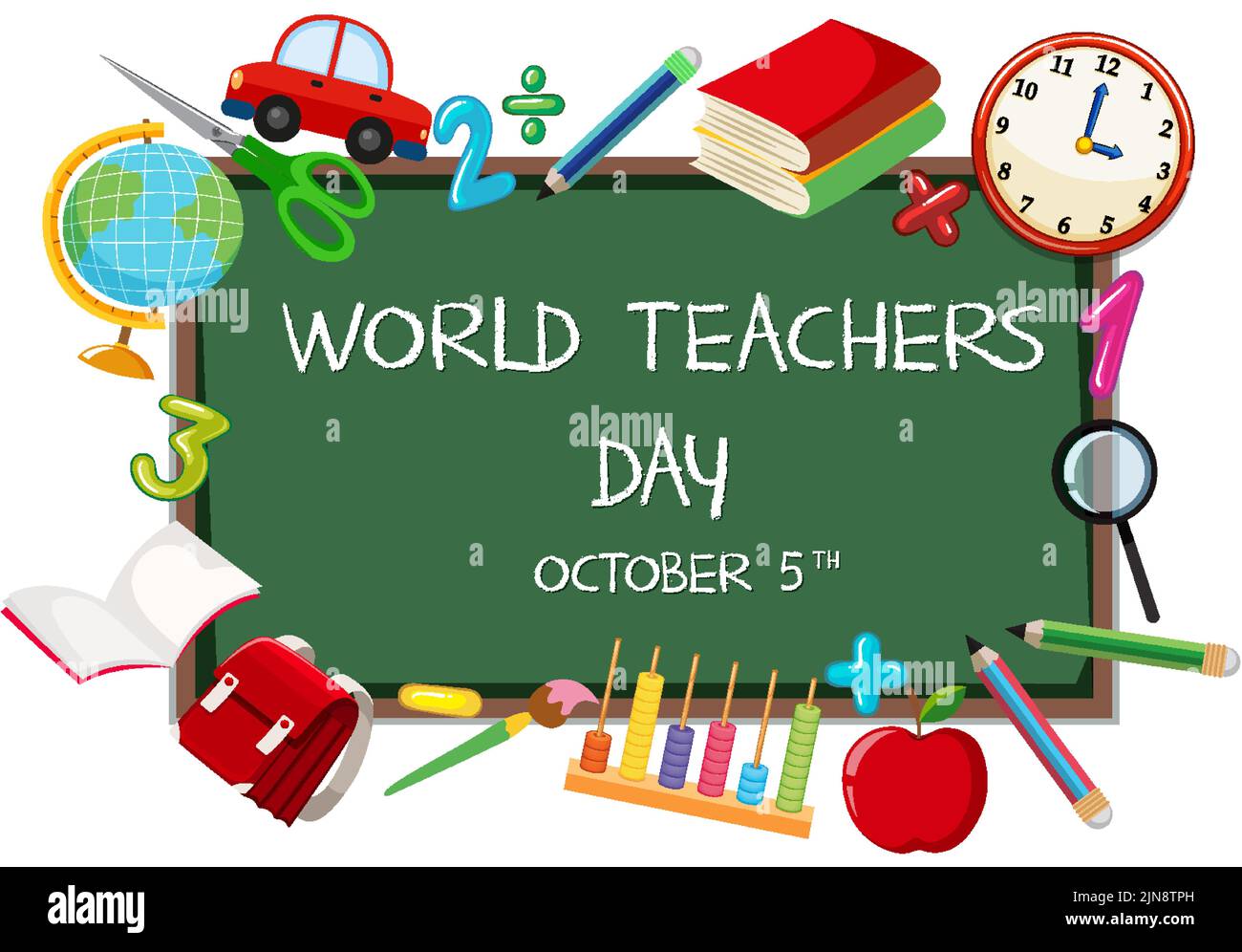 World Teachers Day Poster Design illustration Stock Vector Image & Art ...