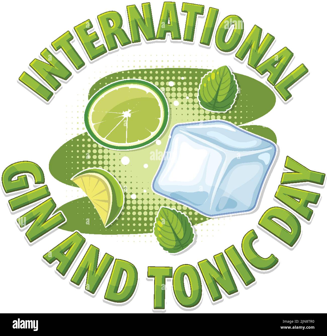 International Gin And Tonic Day Banner Design illustration Stock Vector ...