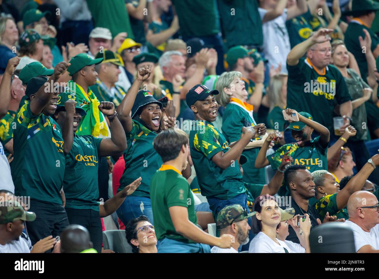 Festive Springbok supproters. 6 August 2022. Springbok Rugby test at ...