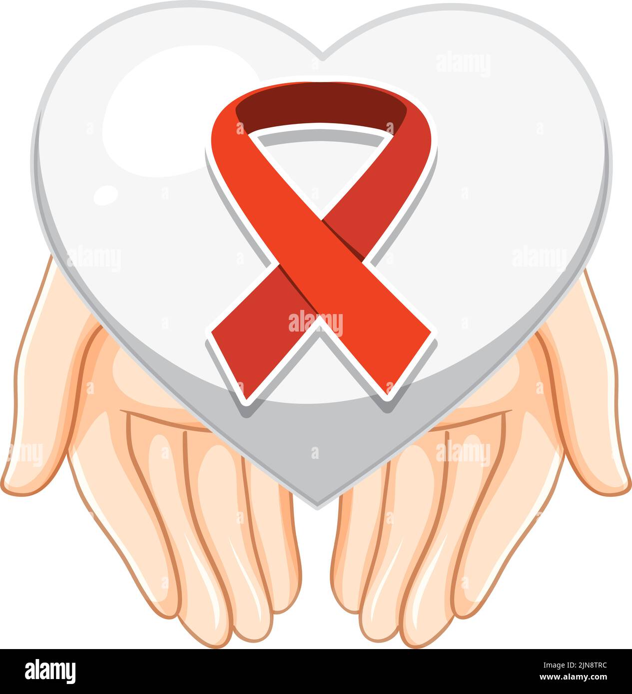 Red ribbon AIDS HIV symbol illustration Stock Vector Image & Art - Alamy