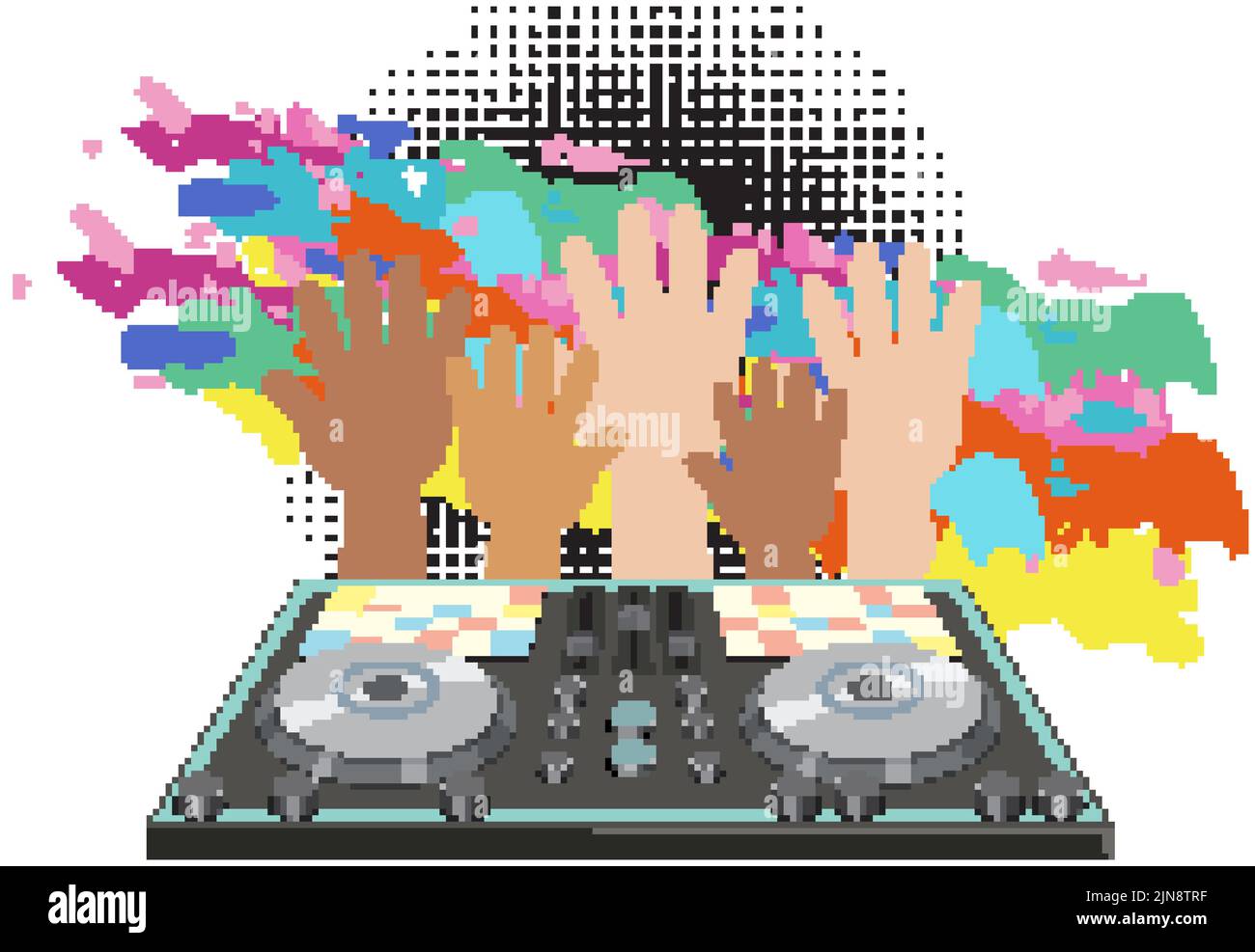 Music DJ controller icon on white background illustration Stock Vector ...