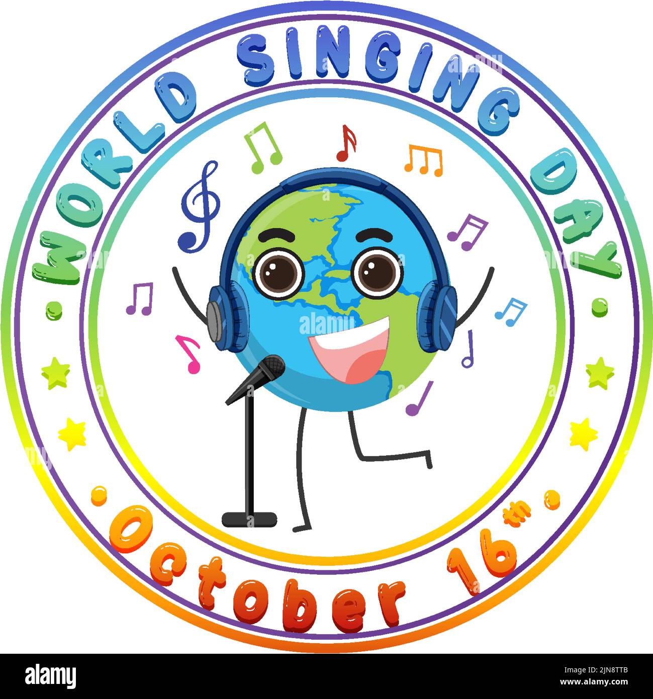 World Singing Day Poster Design illustration Stock Vector Image & Art ...