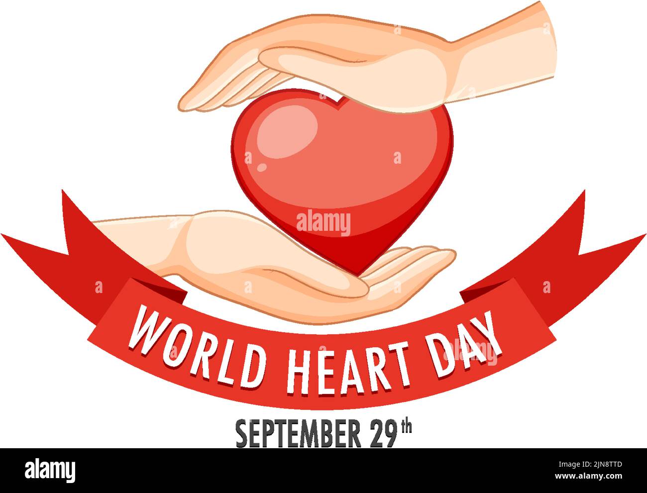 World Heart Day Banner Design illustration Stock Vector Image & Art - Alamy