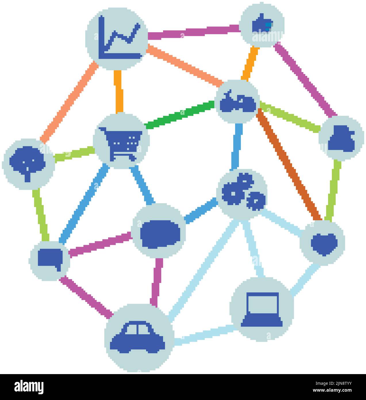Social network connection icon illustration Stock Vector Image & Art ...