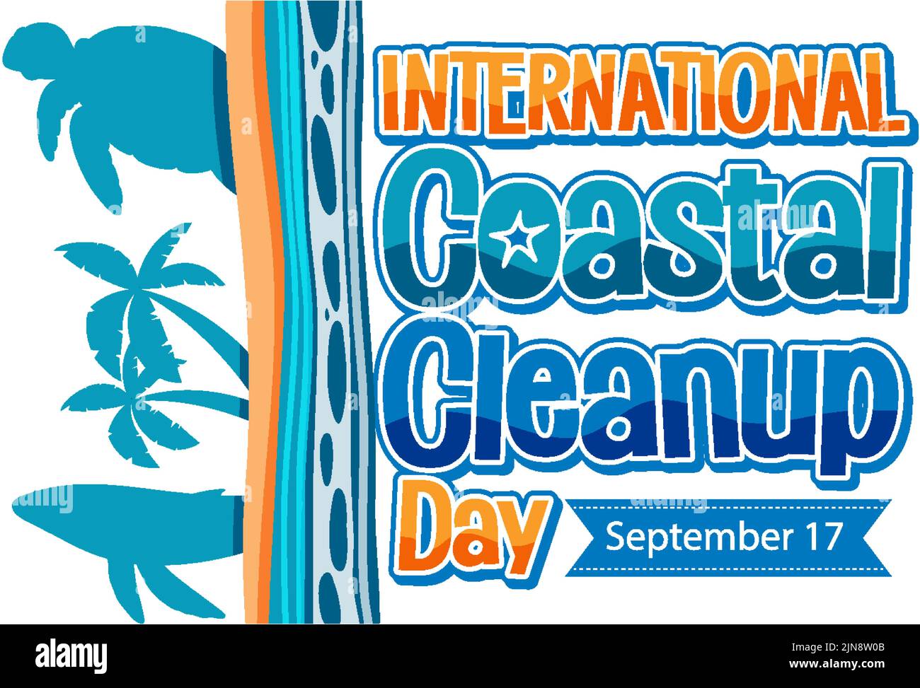 International Coastal Cleanup Day Poster illustration Stock Vector ...
