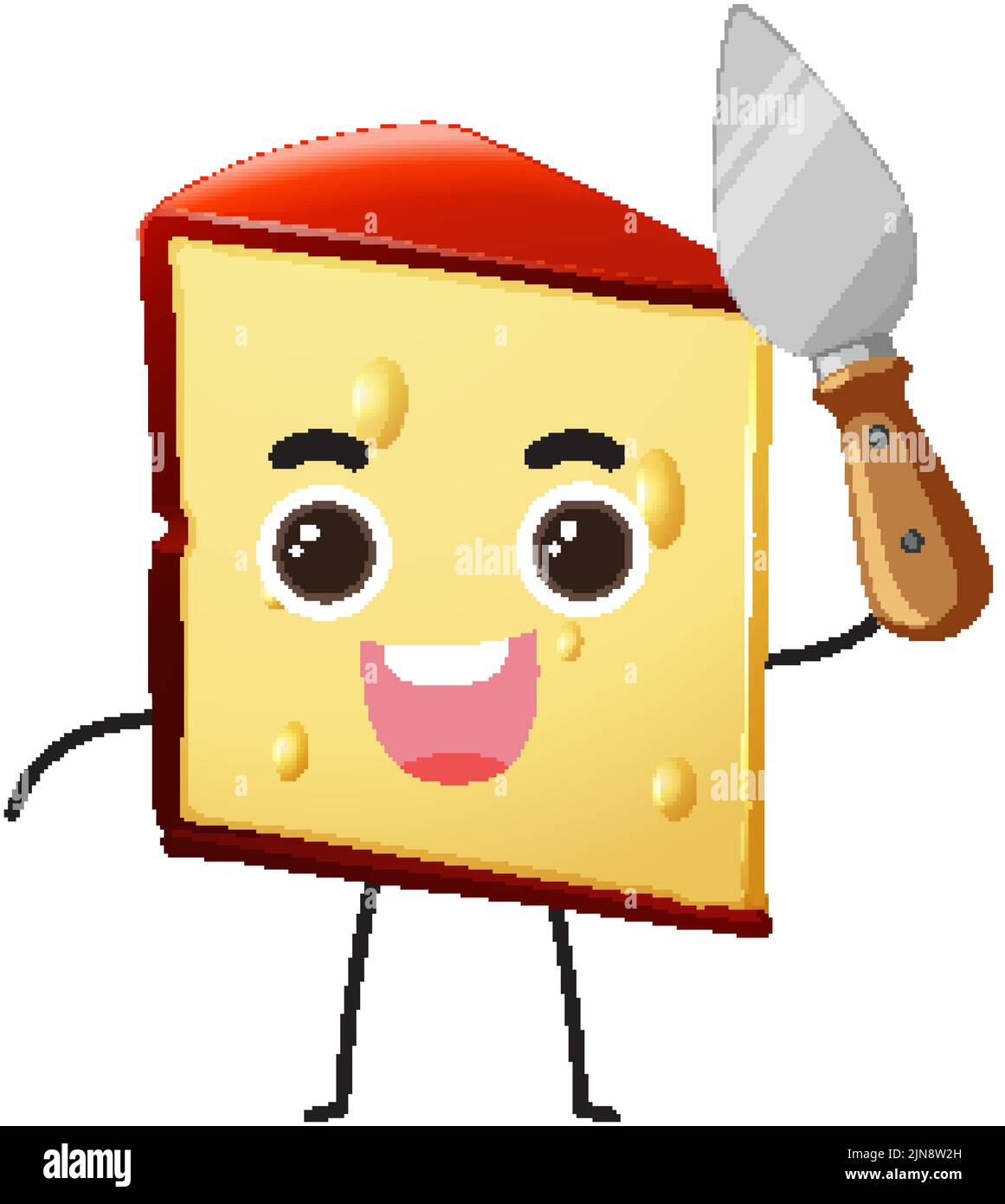 Cheese cartoon character isolated illustration Stock Vector Image & Art ...