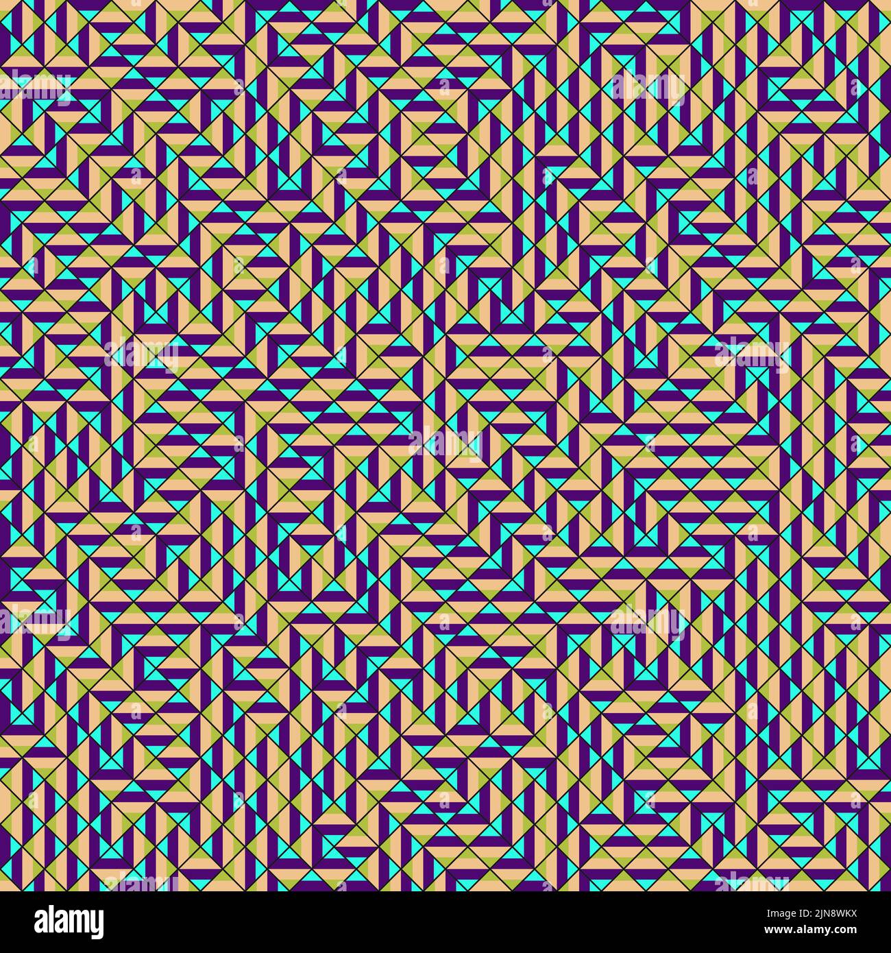 Colorised Rhombuses tiles tessellation pattern illustration Stock ...