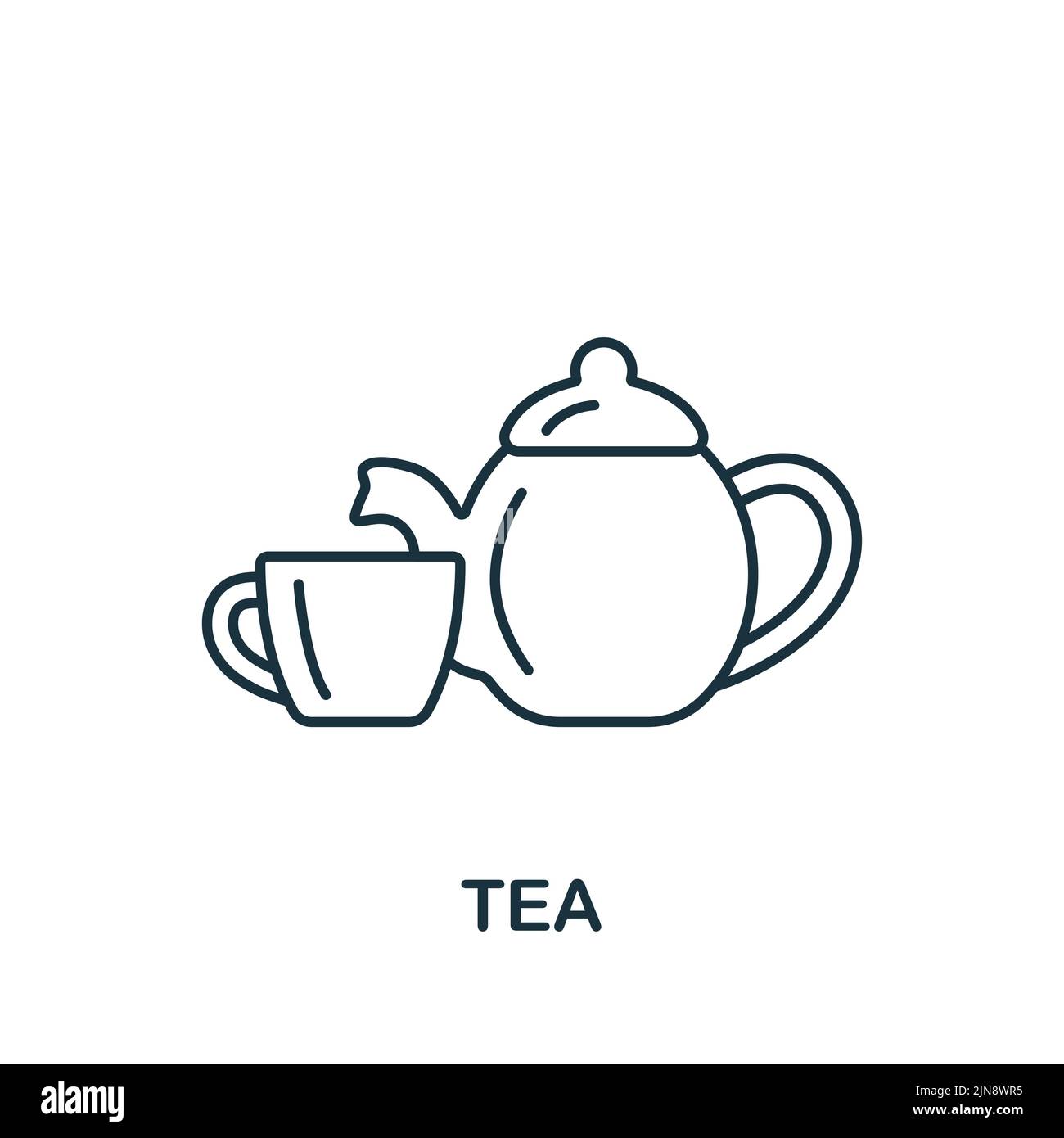 Tea icon. Monochrome simple Drinks icon for templates, web design and ...