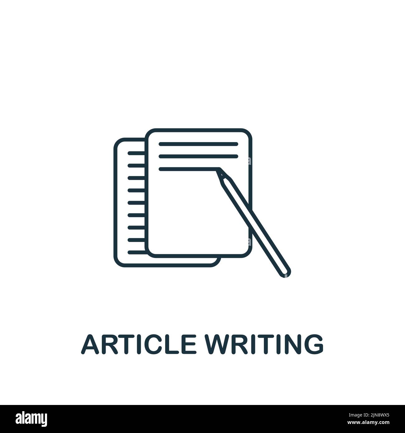 Article Writing icon. Monochrome simple Digital Marketing icon for ...