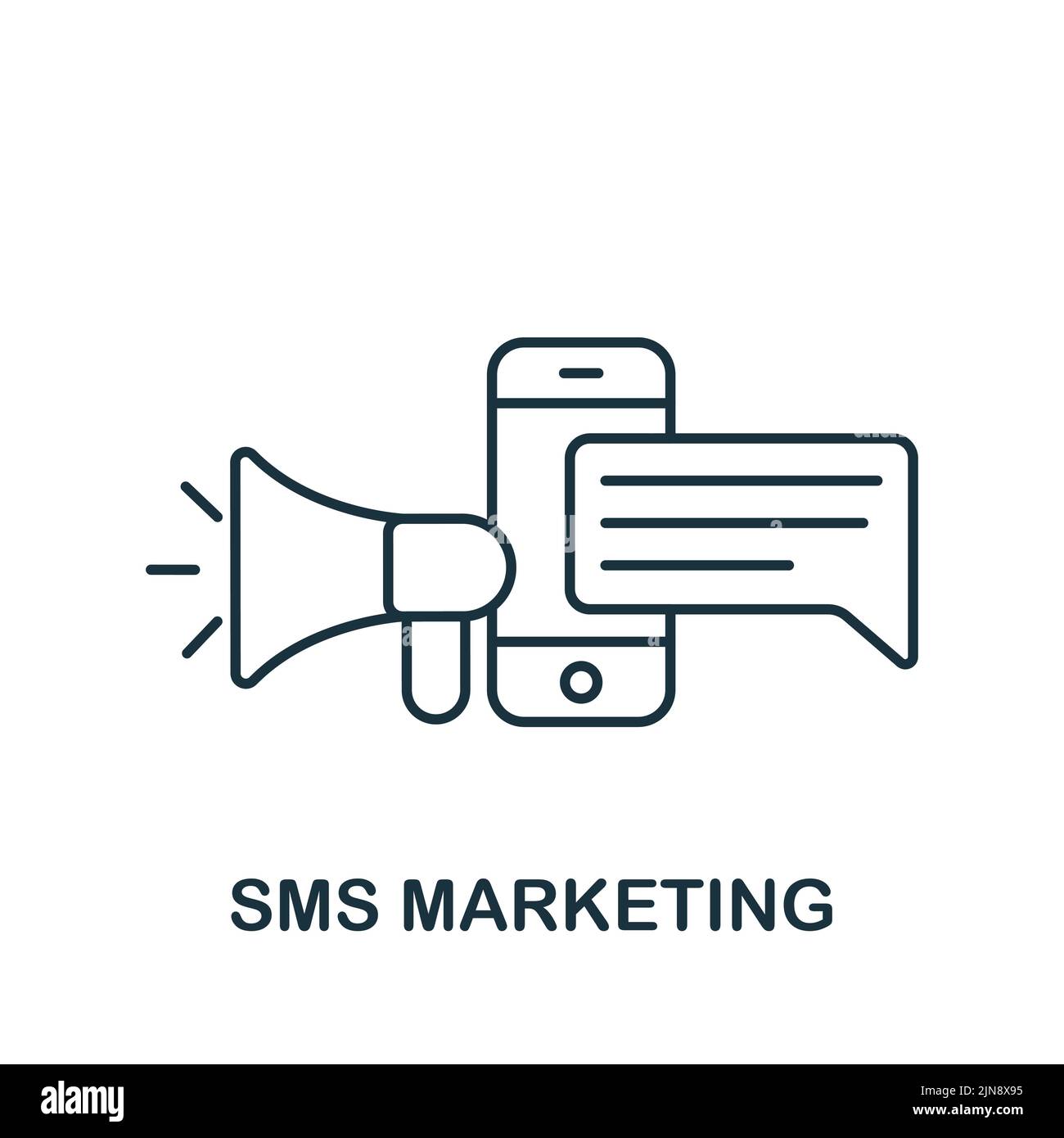 Sms Marketing icon. Monochrome simple Digital Marketing icon for ...