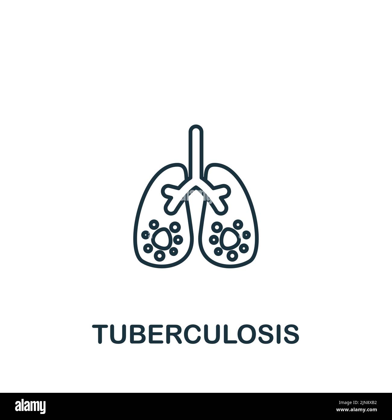 Tuberculosis Icon Monochrome Simple Deseases Icon For Templates Web