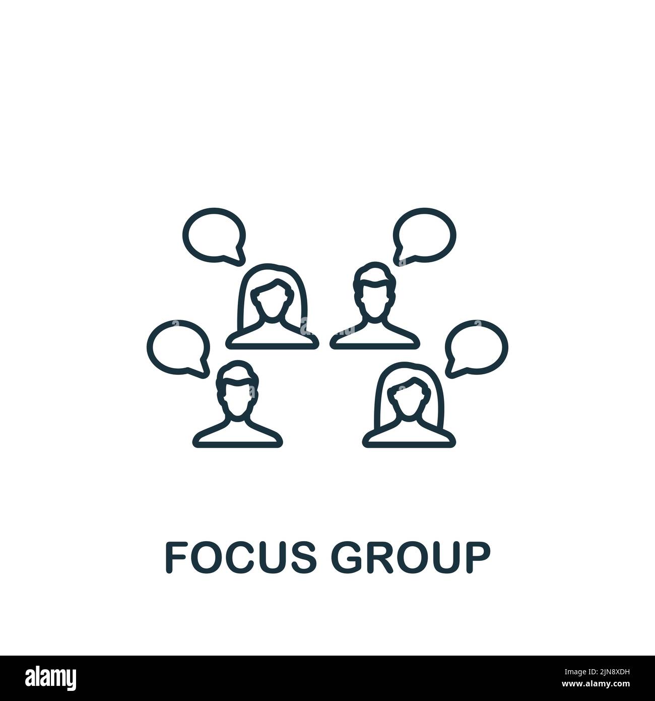 Focus Group icon. Monochrome simple Digital Marketing icon for ...