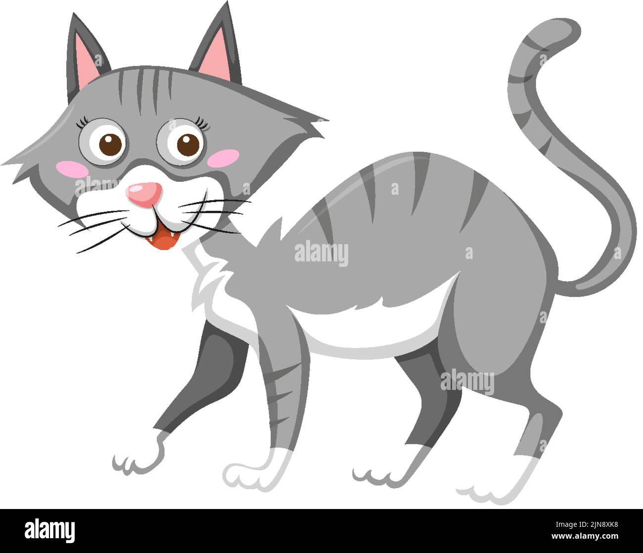 Feline cat in cartoon style illustration Stock Vector Image & Art - Alamy