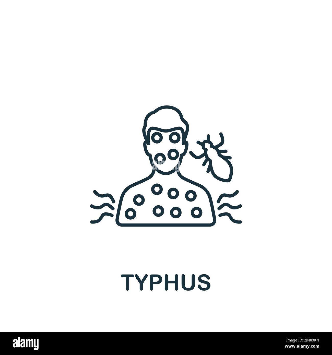 Typhus icon. Monochrome simple Deseases icon for templates, web design ...