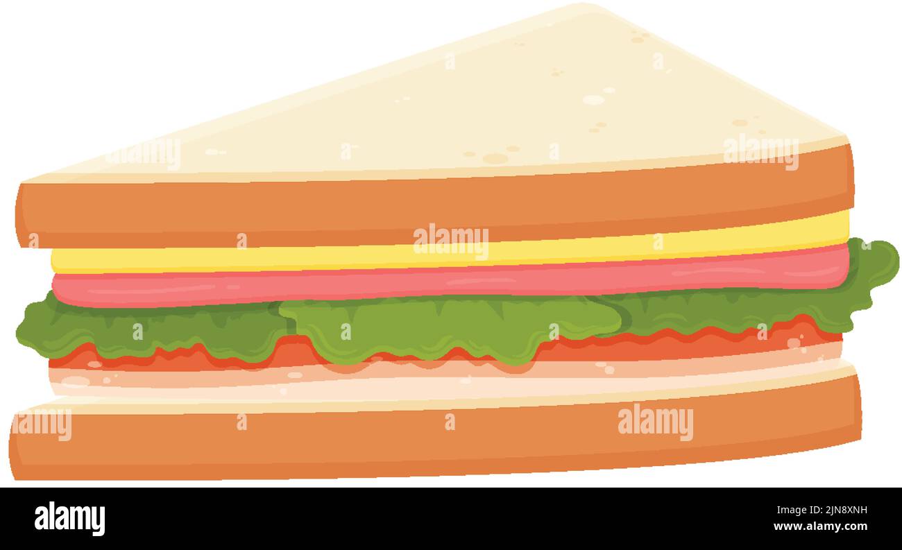 Sandwich in cartoon style illustration Stock Vector Image & Art - Alamy