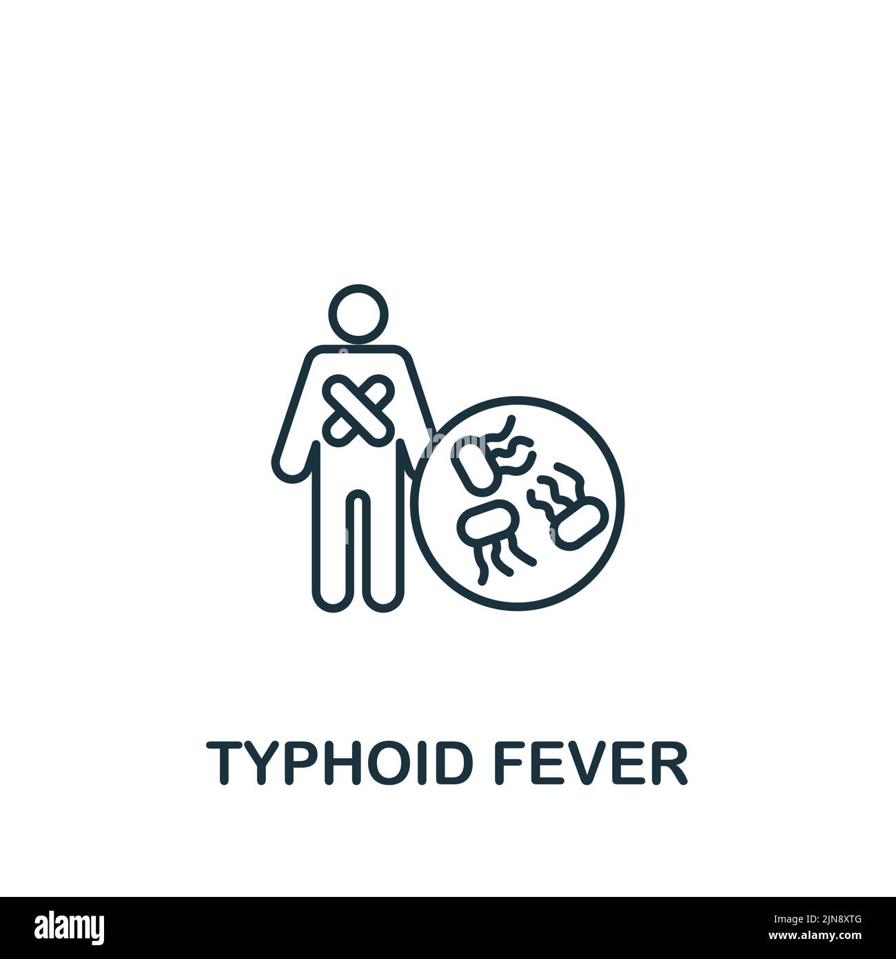 Typhoid Fever icon. Monochrome simple Deseases icon for templates, web ...
