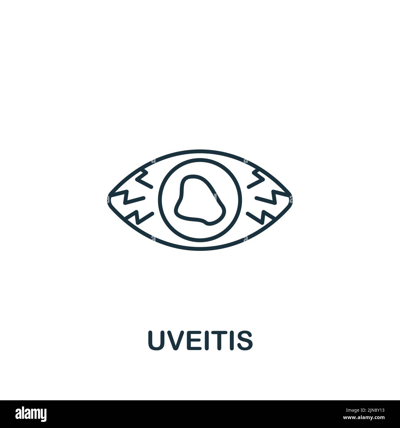 Uveitis Icon Monochrome Simple Deseases Icon For Templates Web Design And Infographics Stock