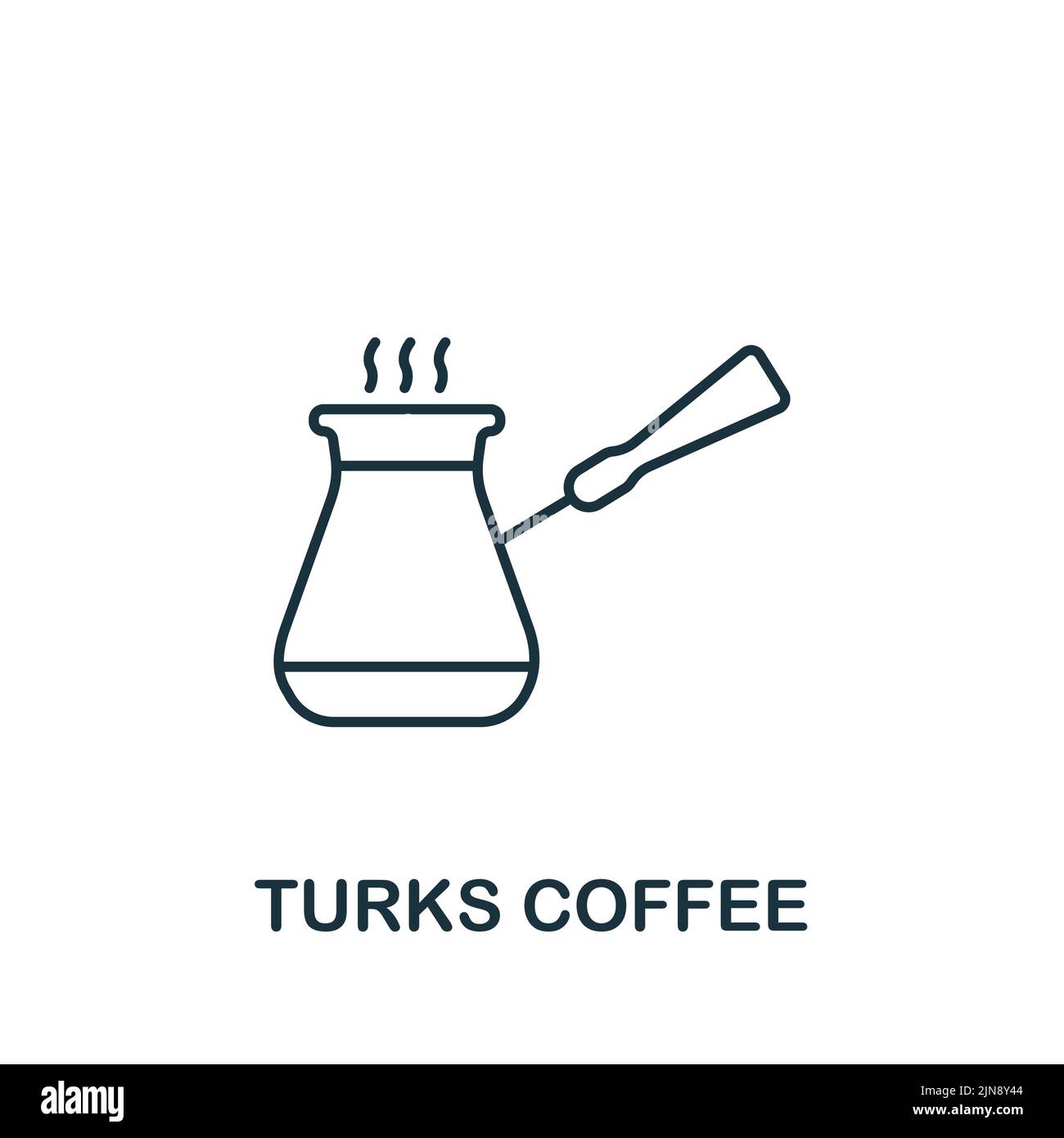 Turks Coffee icon. Monochrome simple Drinks icon for templates, web ...