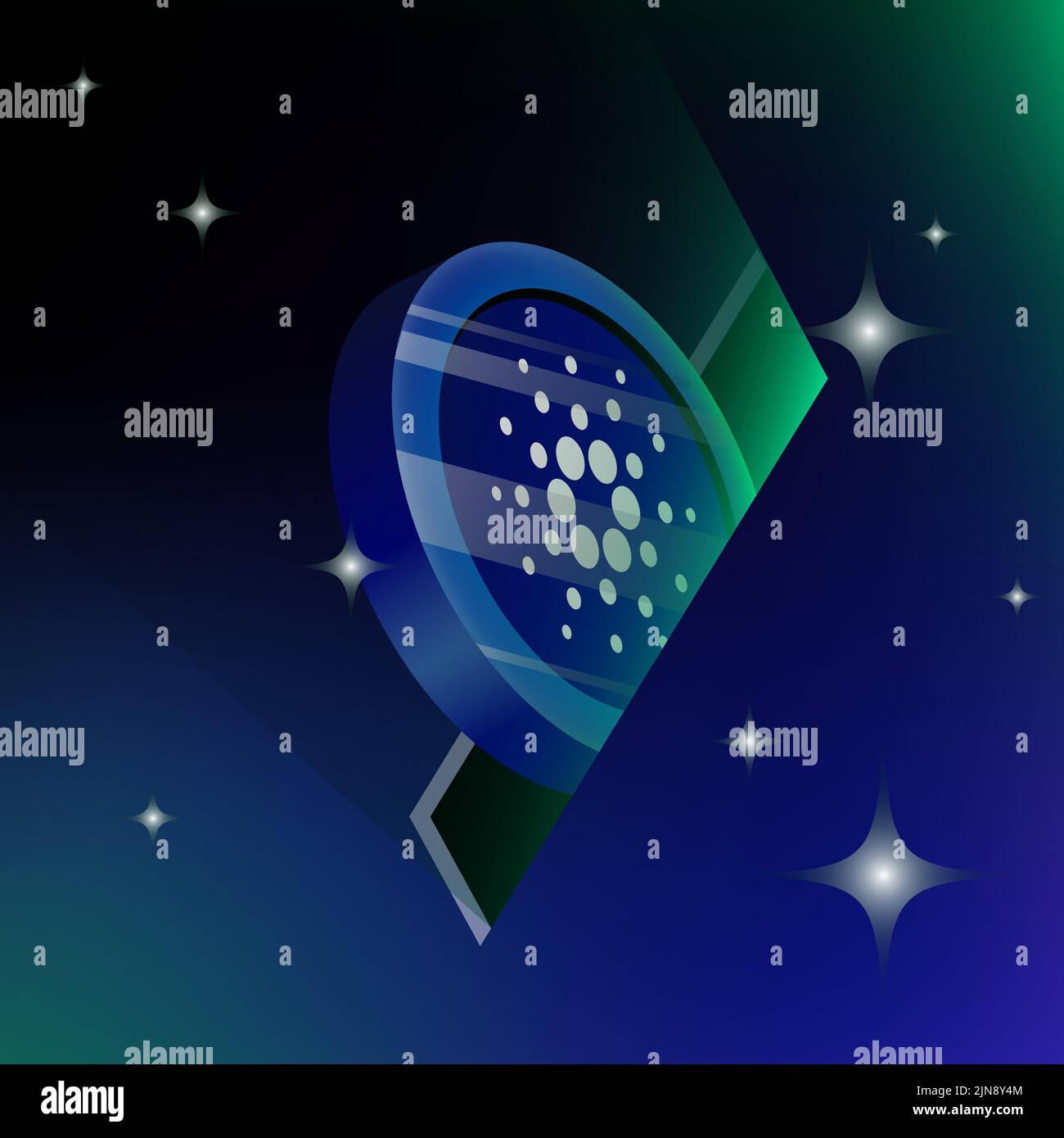 Famous Crypto Coin Abstract Illustration. Vector illustration Stock ...