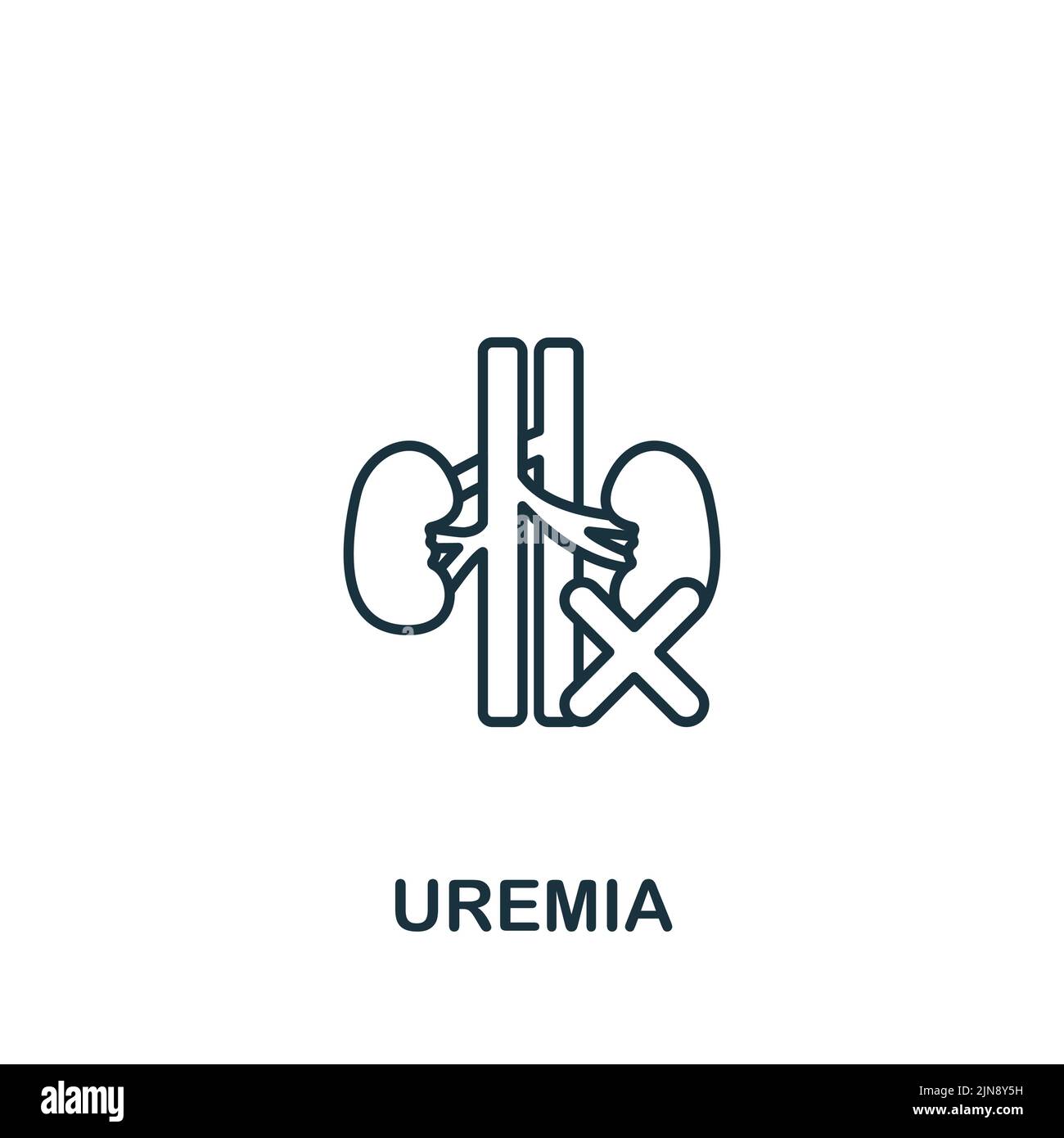 Uremia icon. Monochrome simple Deseases icon for templates, web design ...