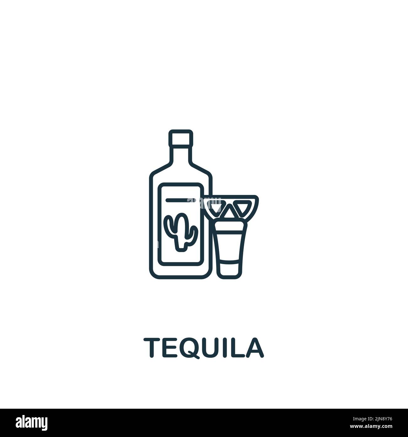 Tequila icon. Monochrome simple Drinks icon for templates, web design ...