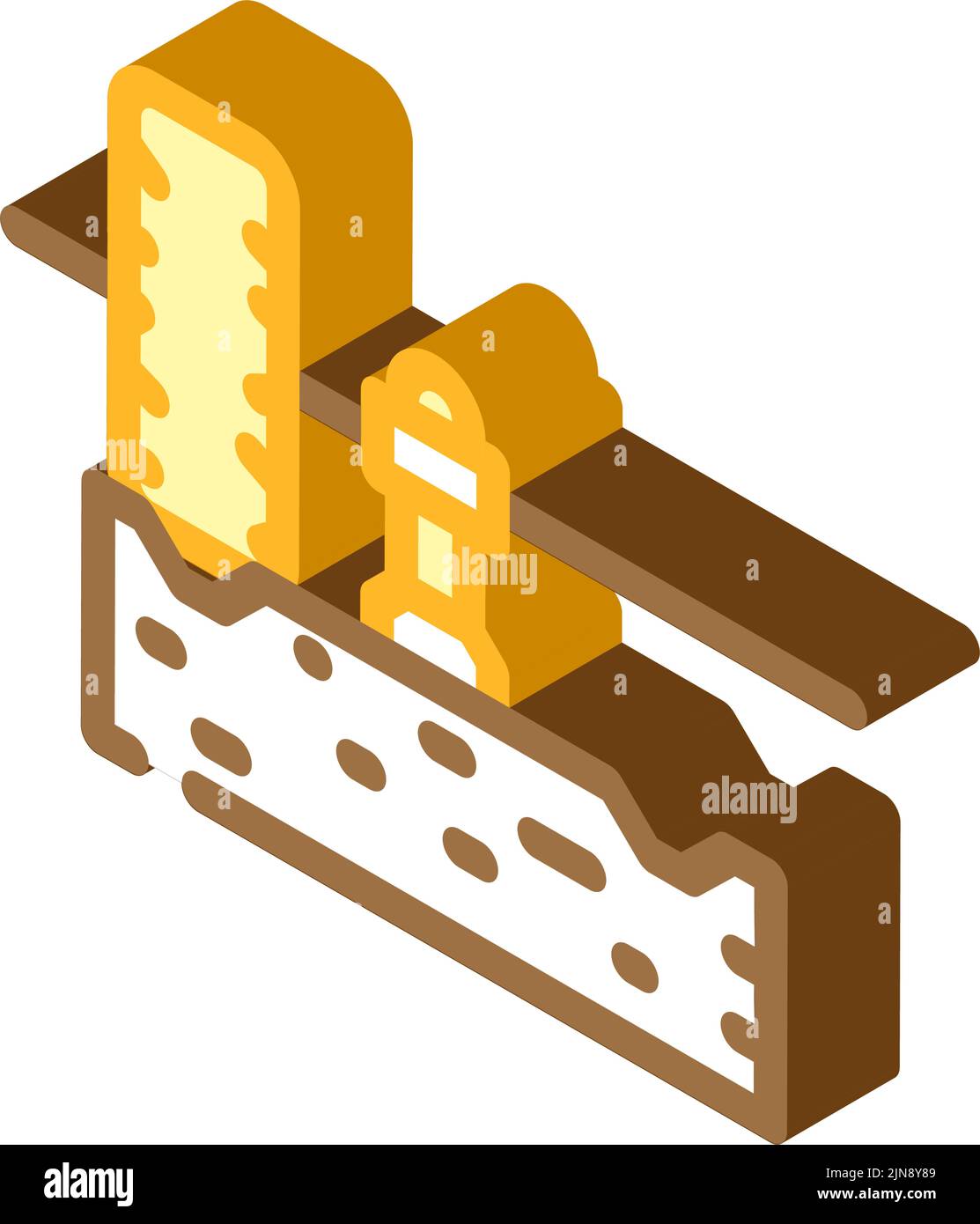 stone press olive isometric icon vector illustration Stock Vector Image ...