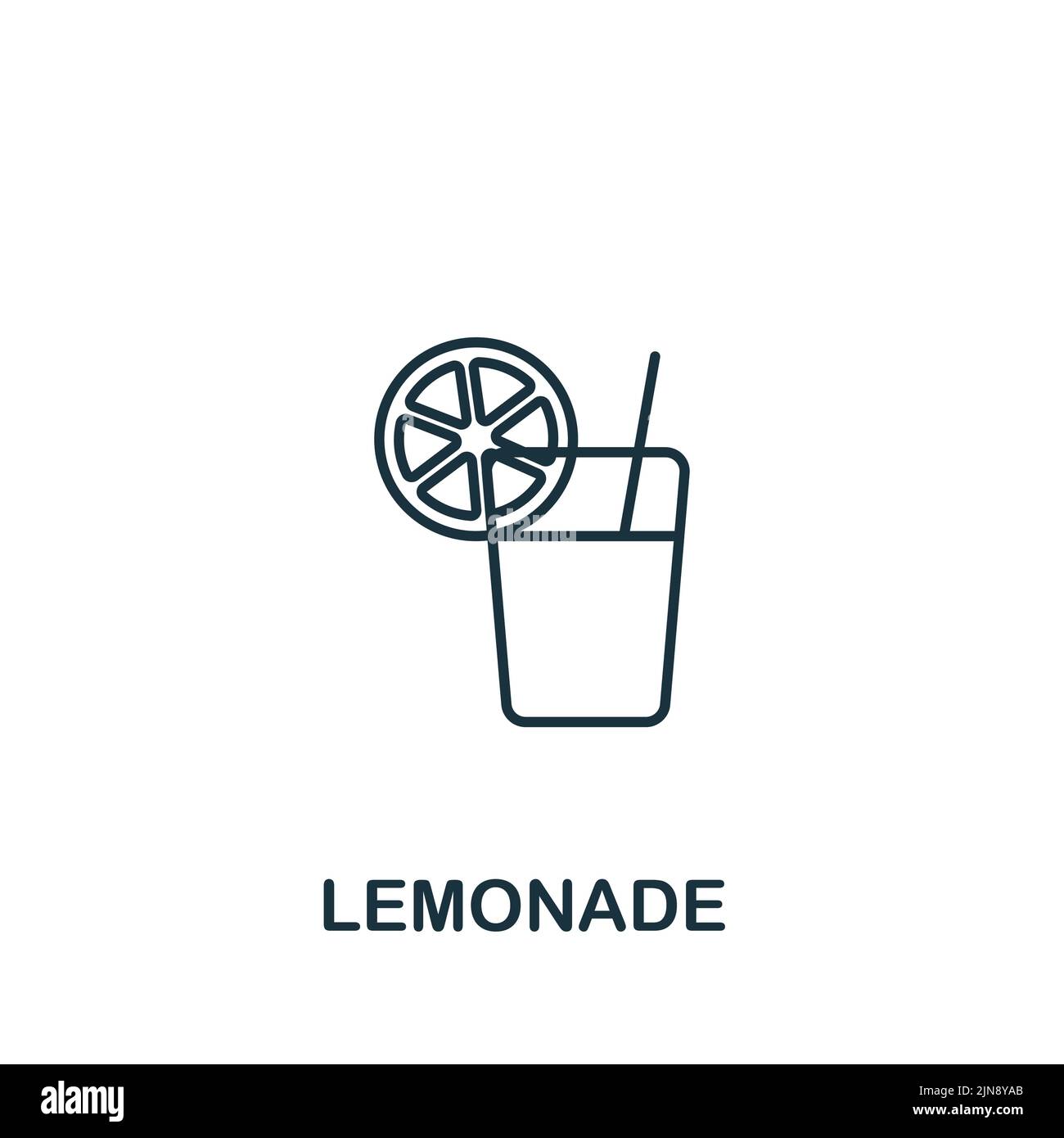 Lemonade icon. Monochrome simple Drinks icon for templates, web design ...