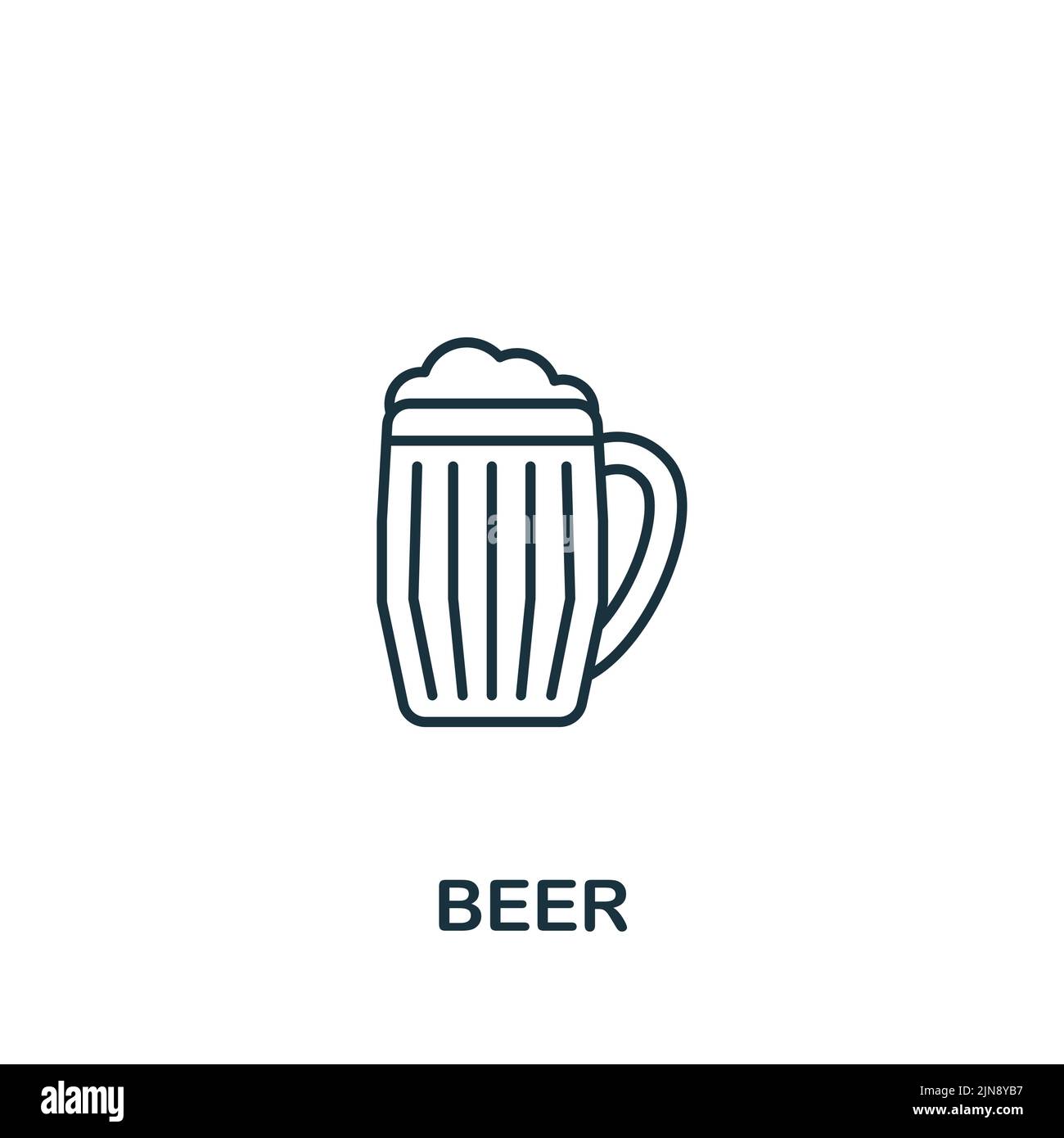 Beer icon. Monochrome simple Drinks icon for templates, web design and ...