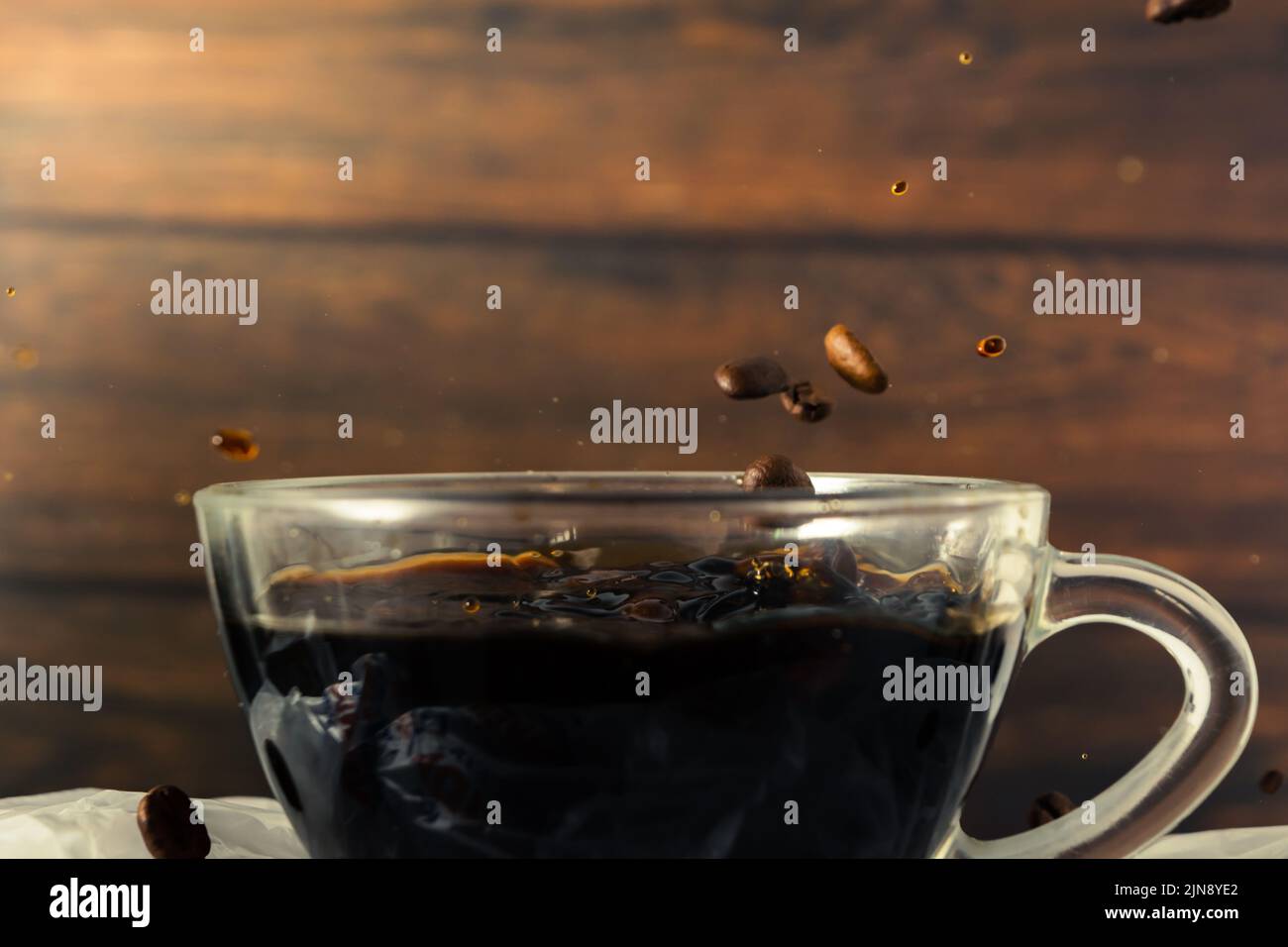 Coffee beans dropping hi-res stock photography and images - Alamy