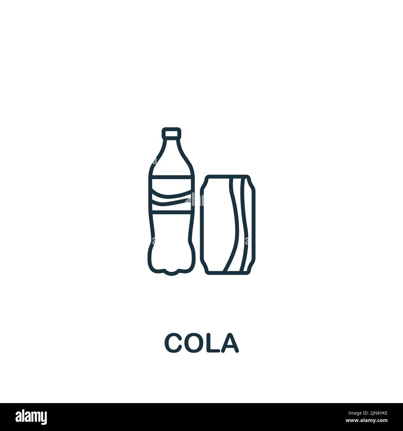Cola icon. Monochrome simple Drinks icon for templates, web design and ...