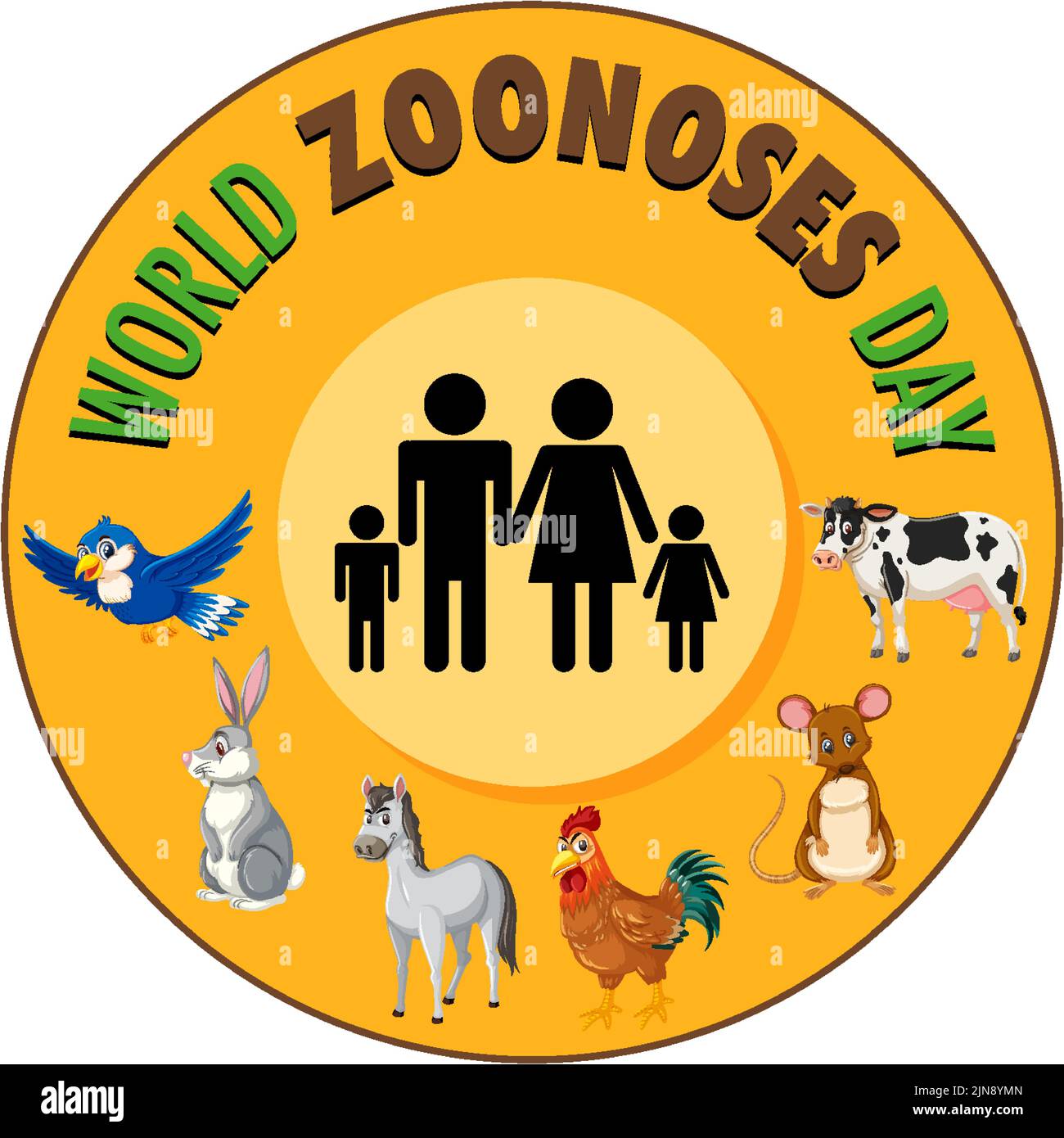 World zoonoses day poster design illustration Stock Vector Image & Art ...