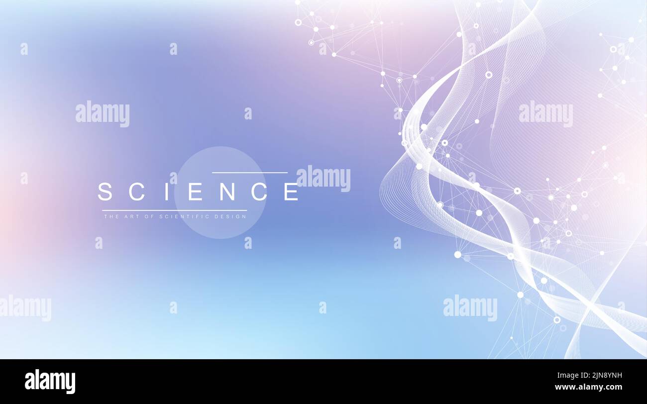 Abstract structure molecules or atom for science or medical background ...