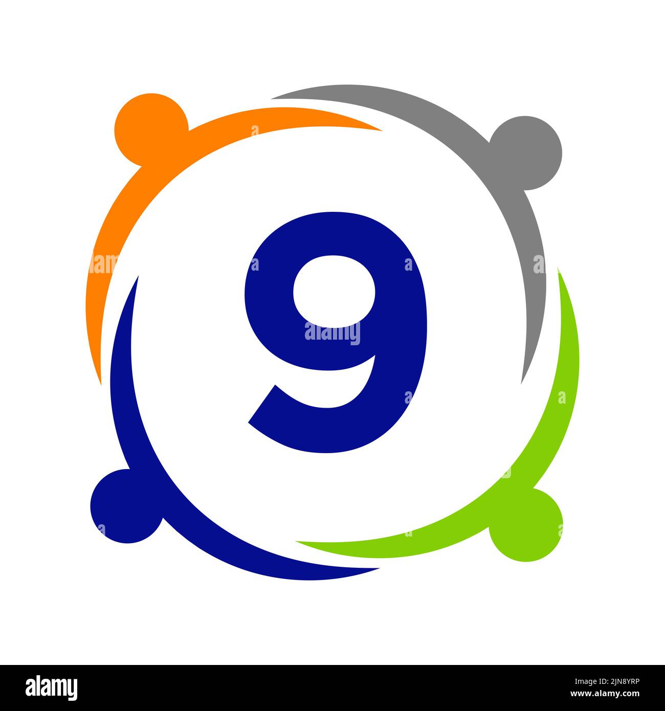 Unity Team Work Logo Design With 9 Letter Template. Charity Logo ...