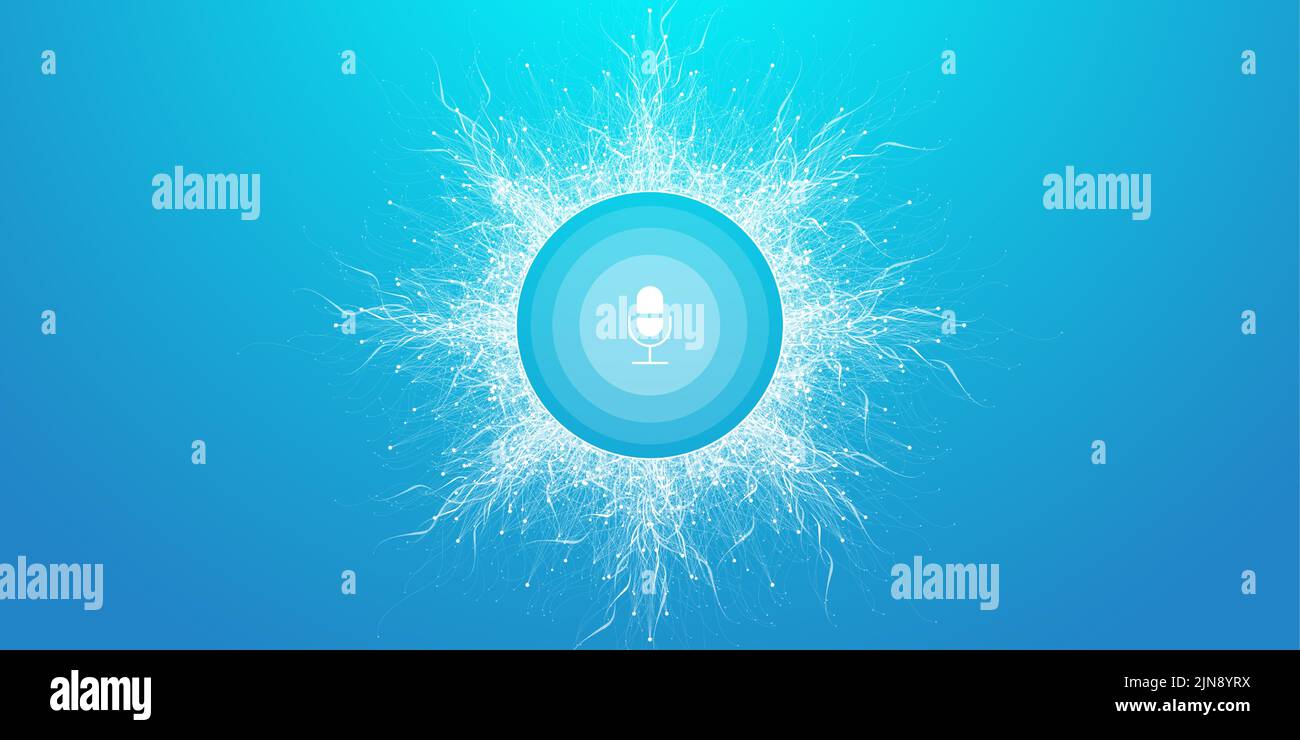 Voice assistant concept. Vector sound wave. Voice and sound recognition ...