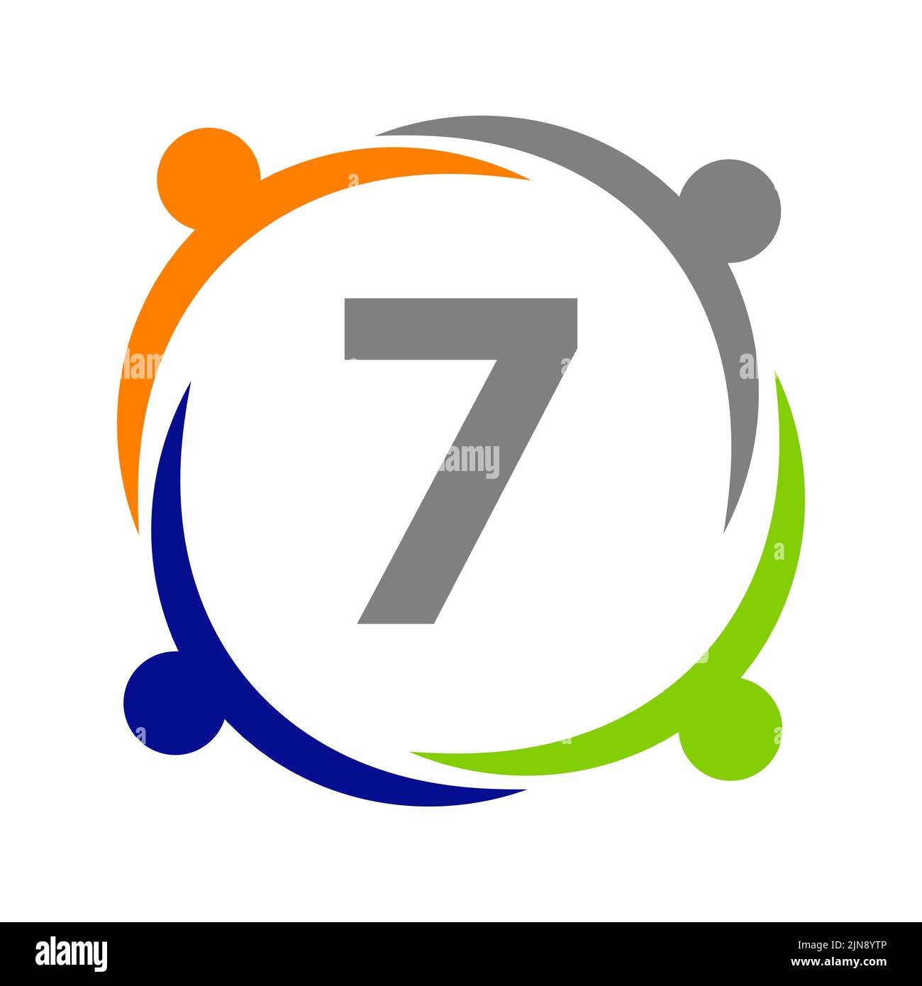 Unity Team Work Logo Design With 7 Letter Template. Charity Logo ...