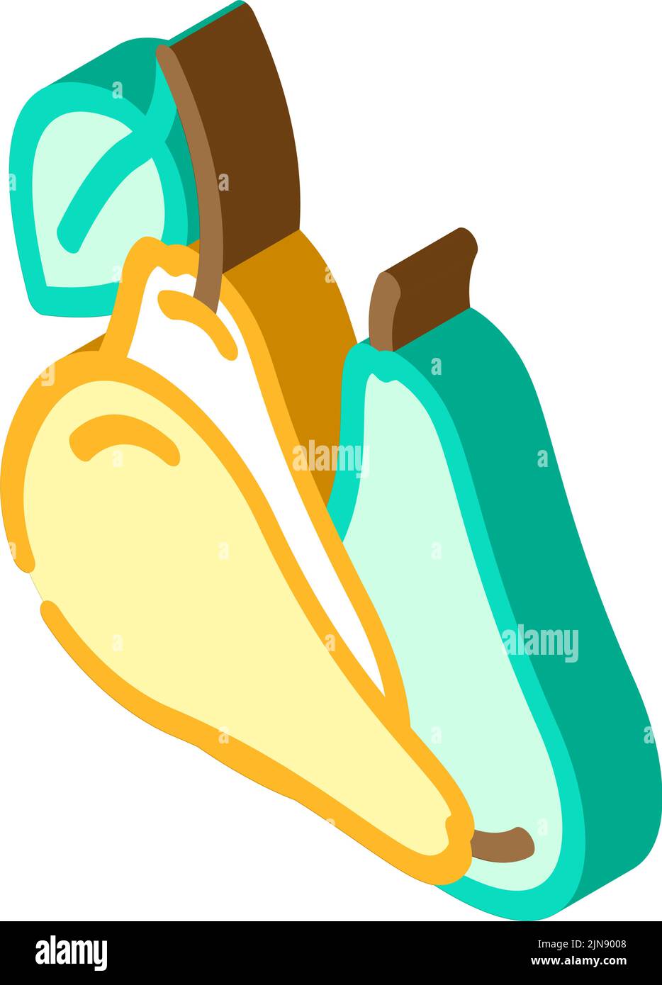 pear ripe fresh isometric icon vector illustration Stock Vector Image ...