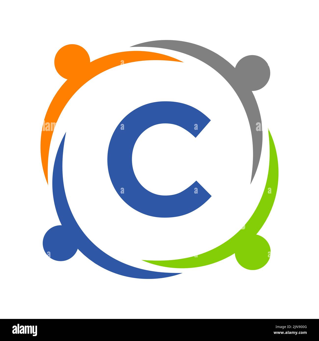 Unity Team Work Logo Design With C Letter Template. Charity Logo ...