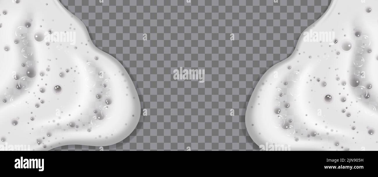 Shampoo bubbles texture.Bath foam isolated on transparent background ...