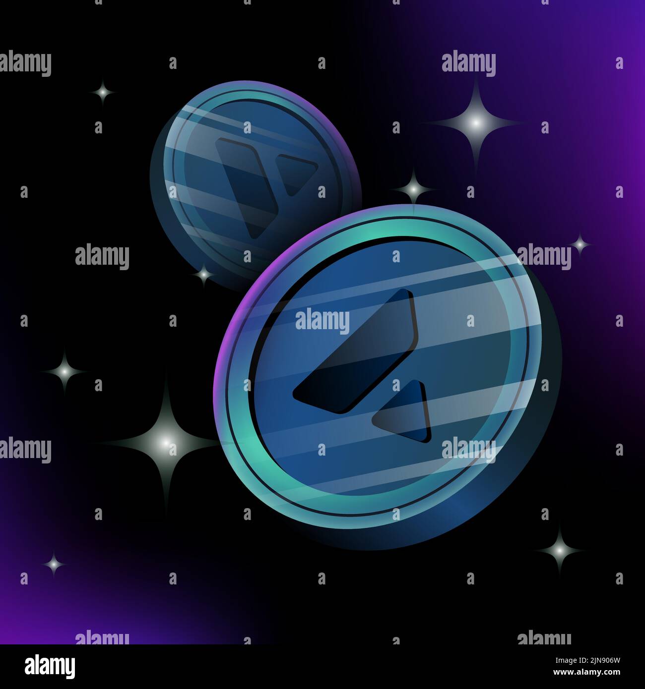 Crypto Coins Illustrated in 3D Graphic. Vector illustration Stock ...