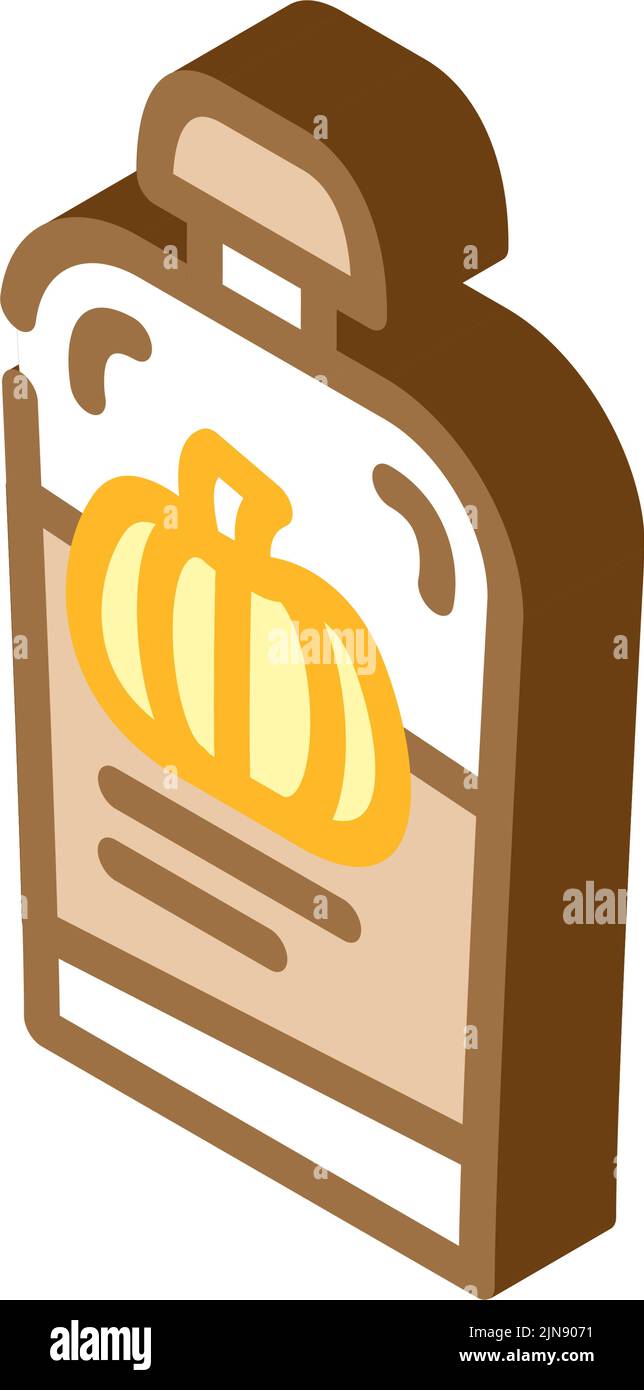 baby food pumpkin isometric icon vector illustration Stock Vector Image ...