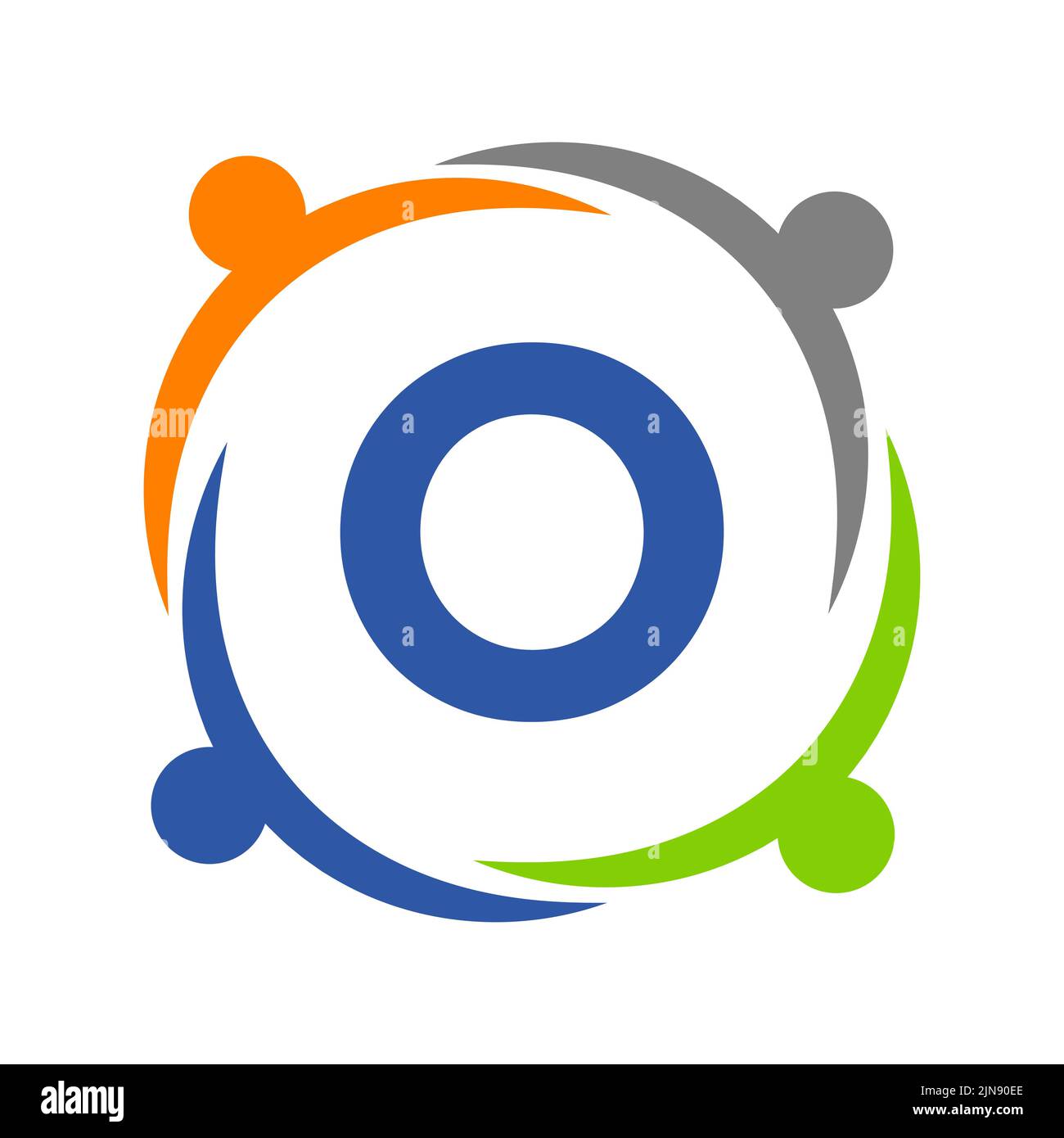 Unity Team Work Logo Design With O Letter Template. Charity Logo ...