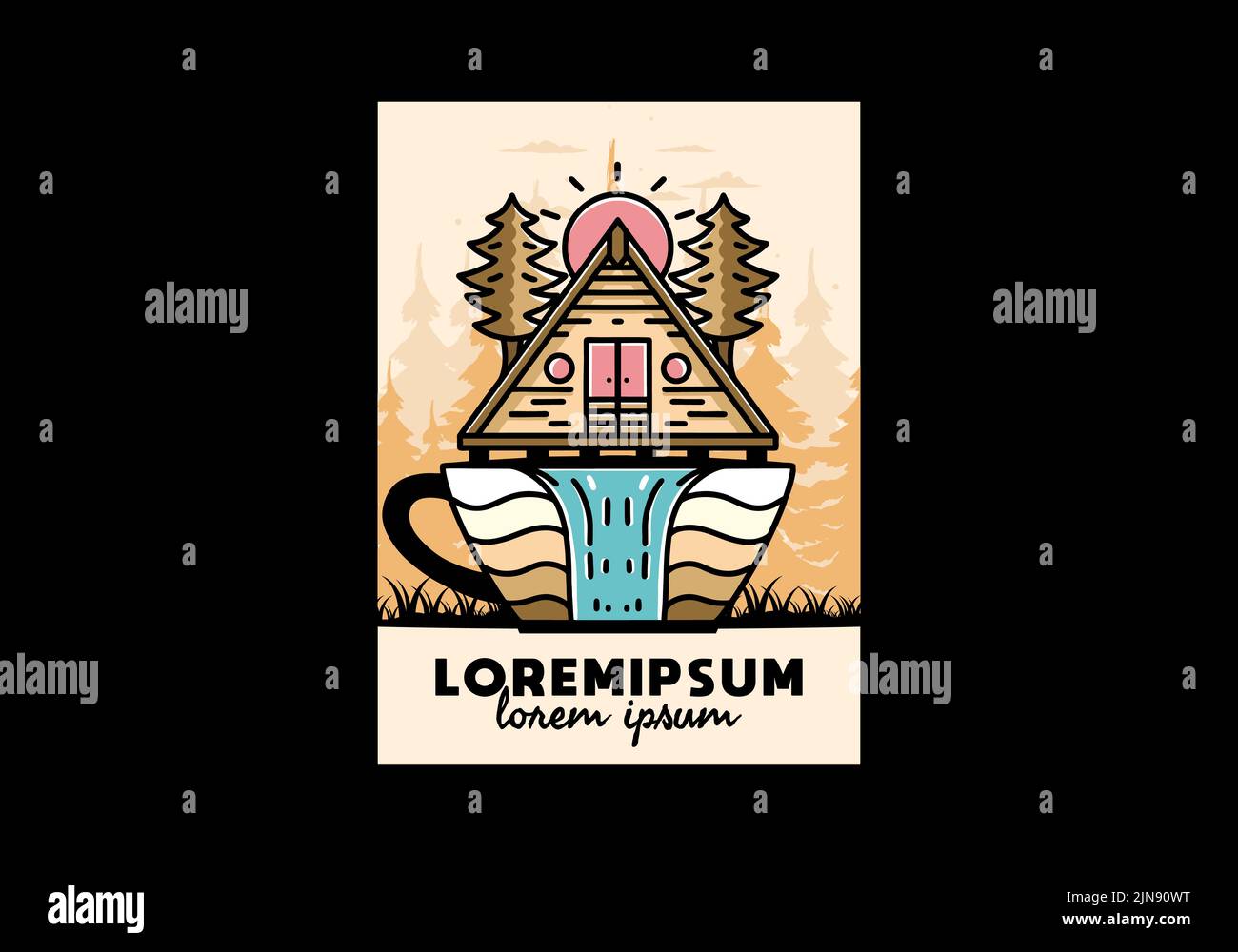 Table mountain pine trees Stock Vector Images - Alamy