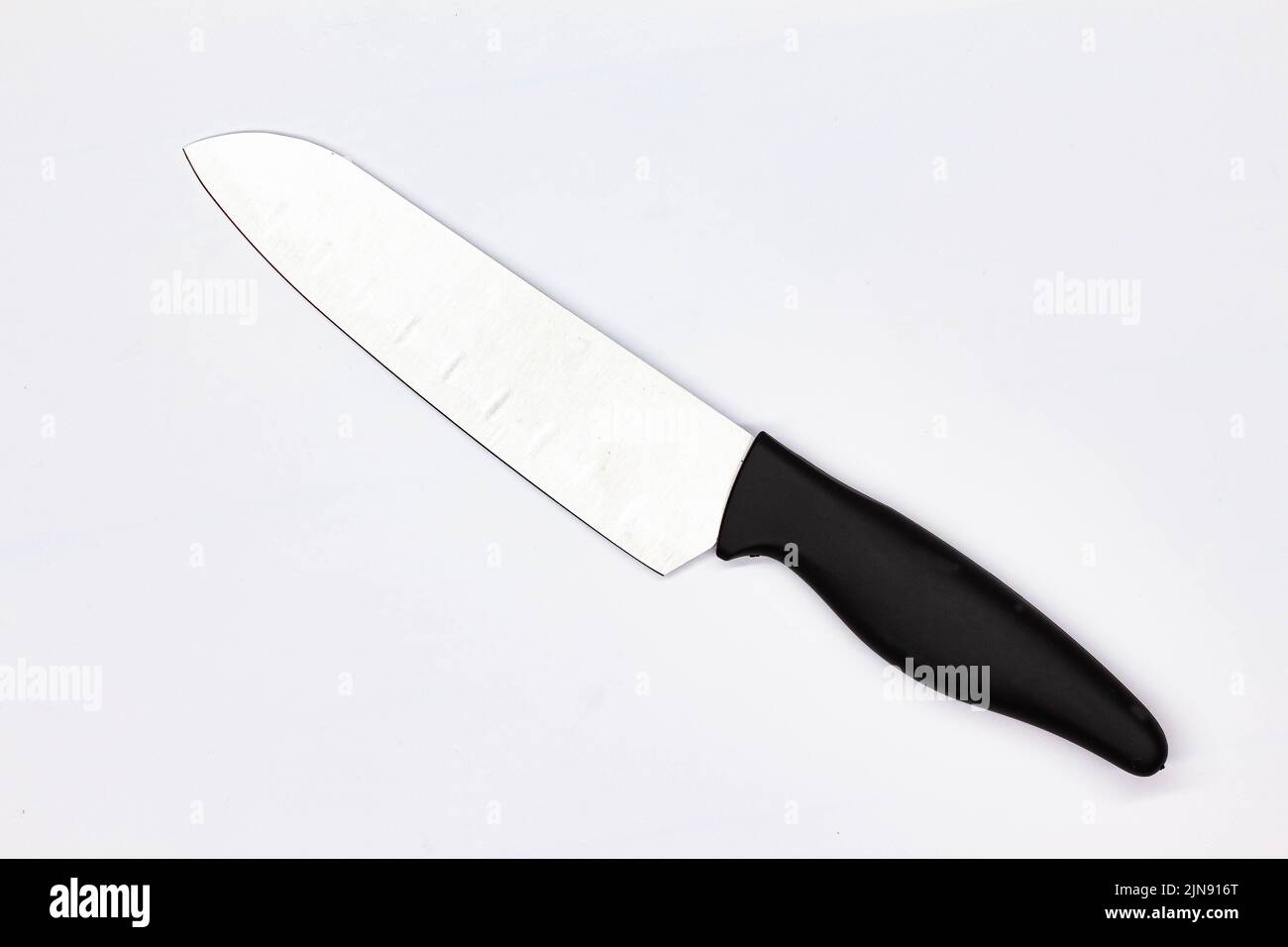 Kitchen knife for meat on white background. Chef Butchers knife for ...