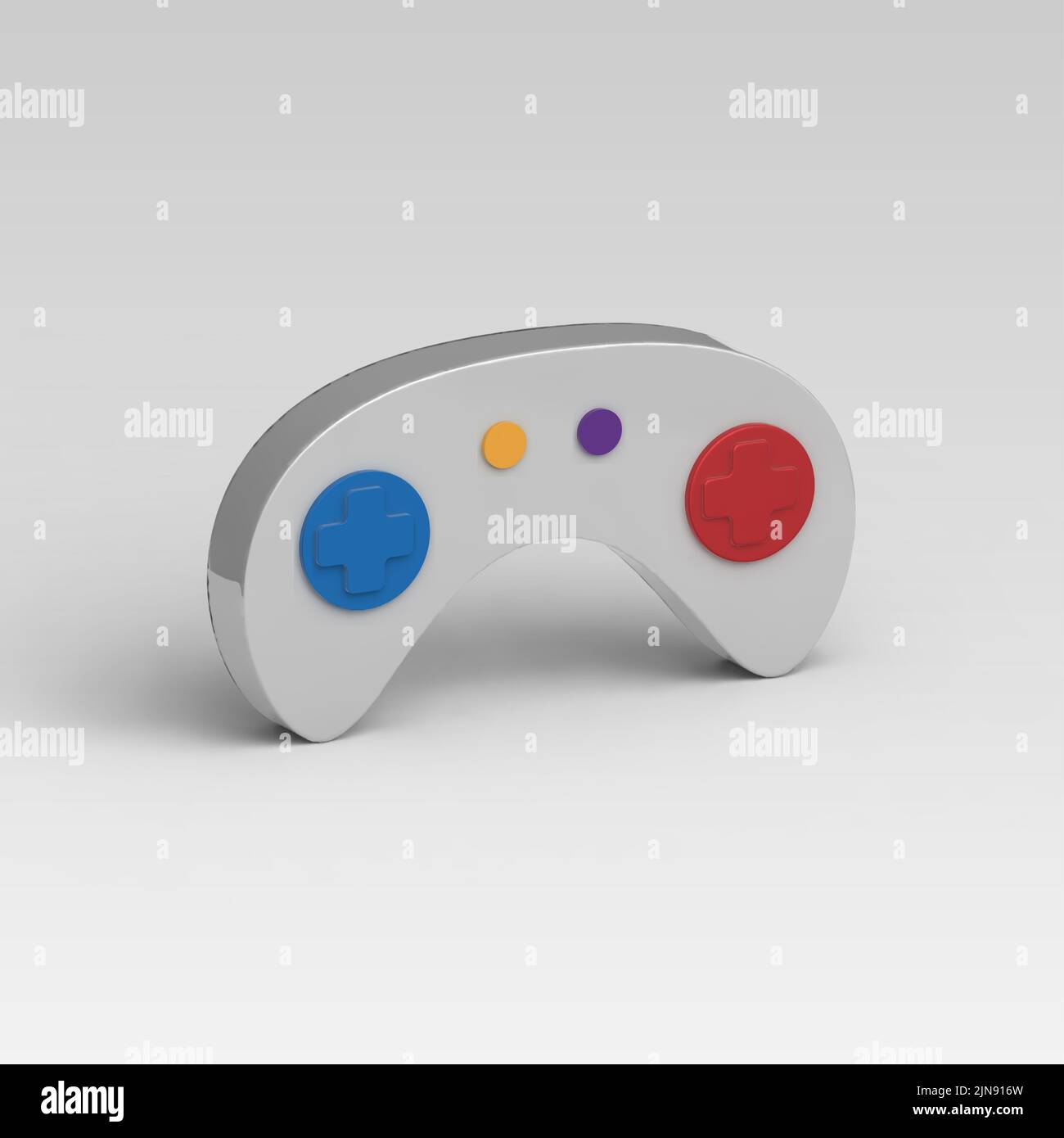 Video game controller 3D vector gaming illustration isolated on white ...