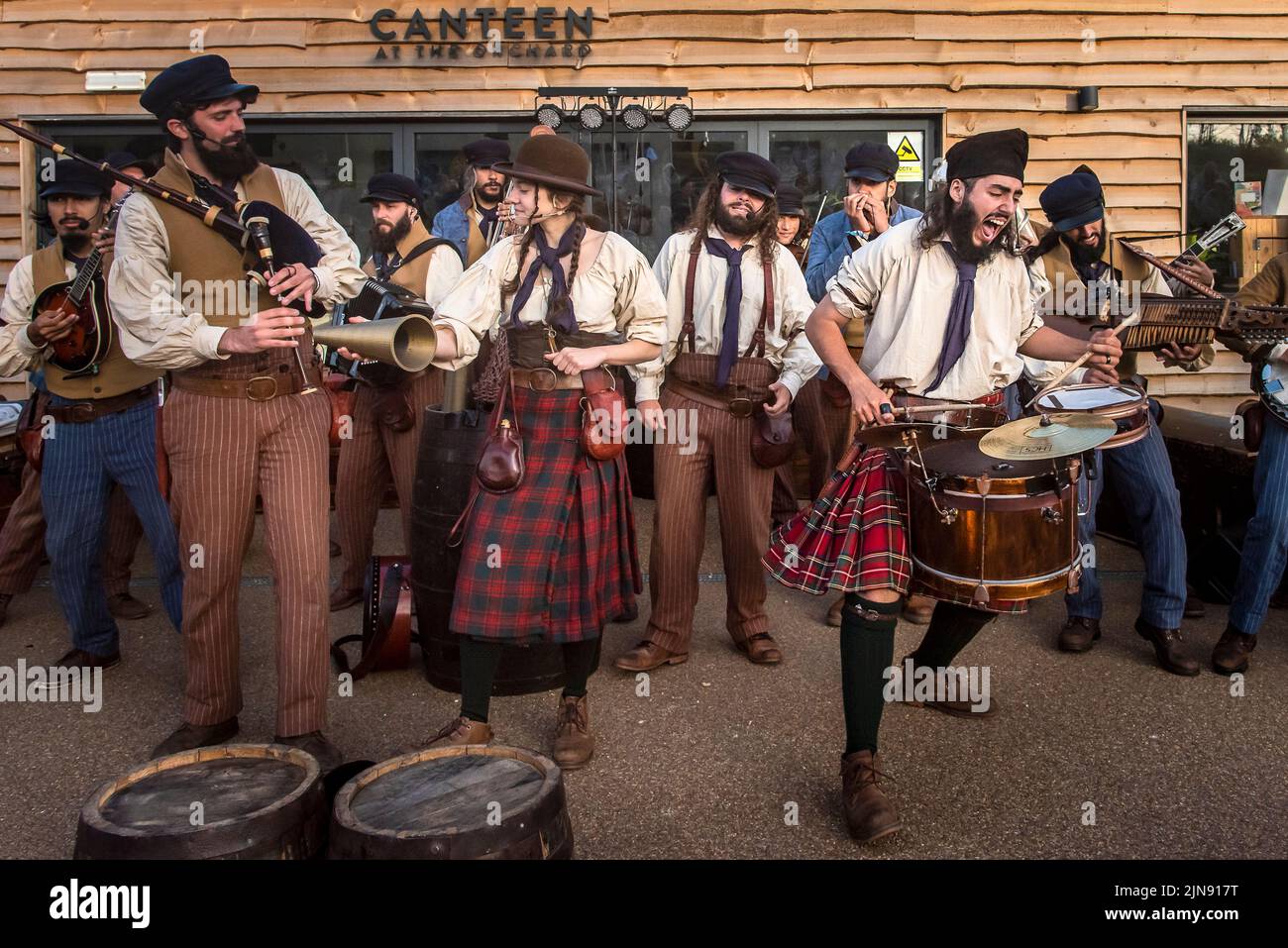The Old Time Sailors performing at the Newquay Orchard amphitheatre in ...