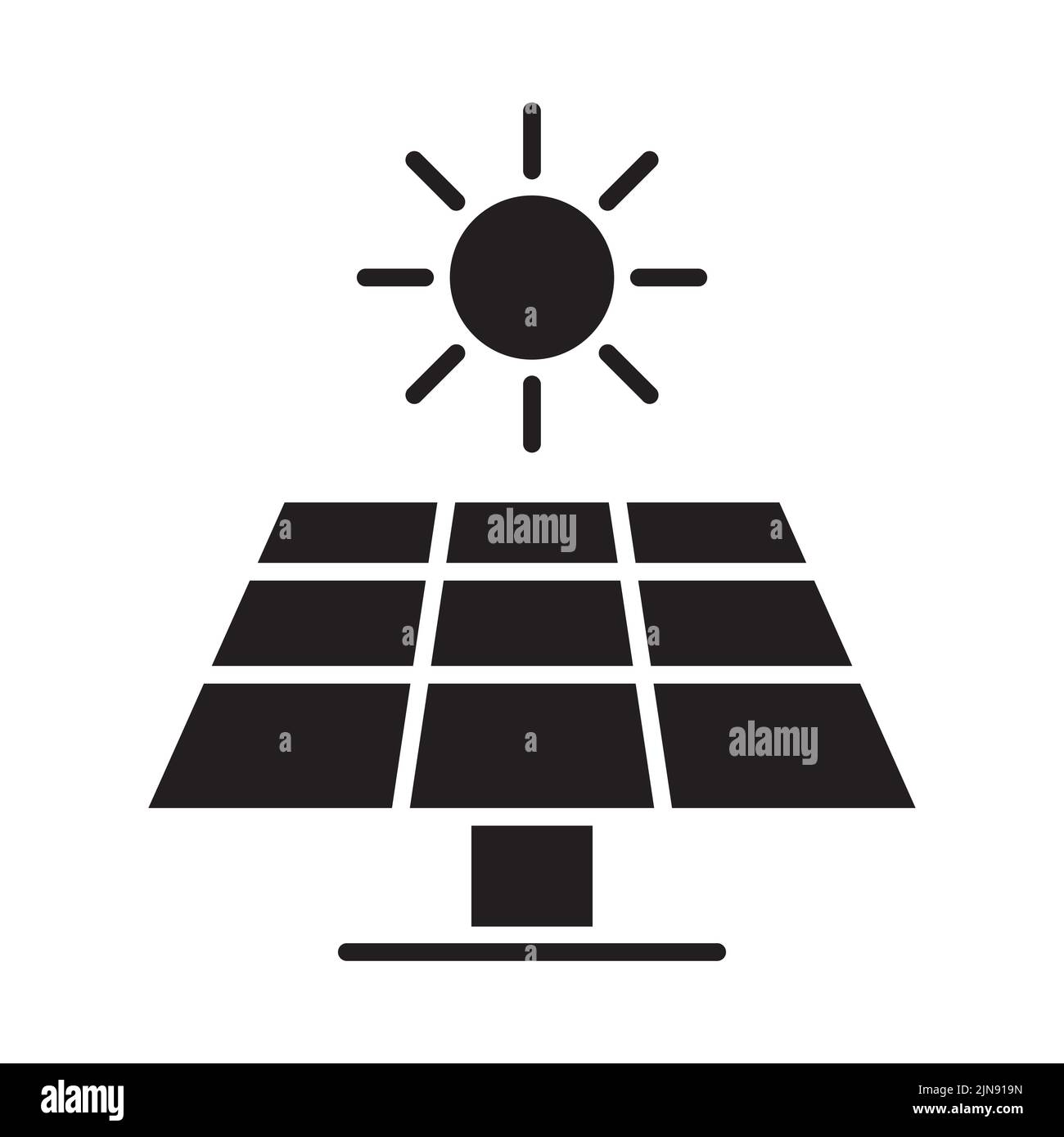 Sun energy icon vector solar energy panel sign for graphic design, logo ...