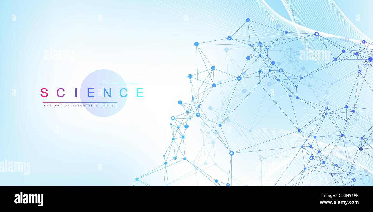Abstract structure molecules or atom for science or medical background ...