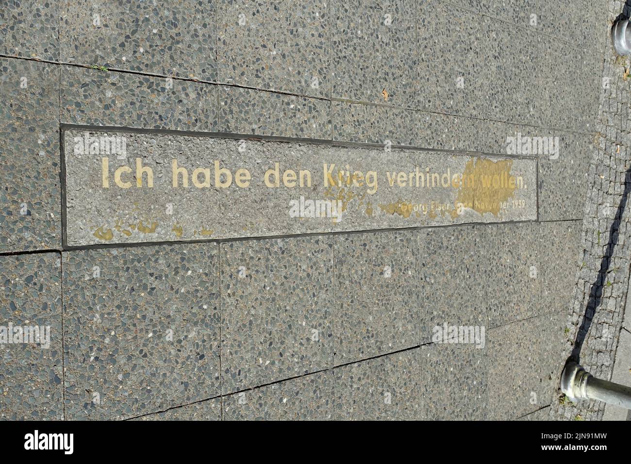 Georg Elser, I wanted to prevent the war, memorial, Wilhelmstrasse in ...