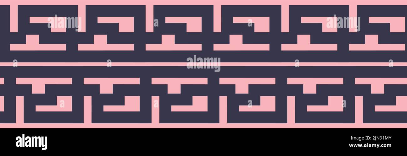 abstract horizontal geo border in limited colors Stock Vector Image ...