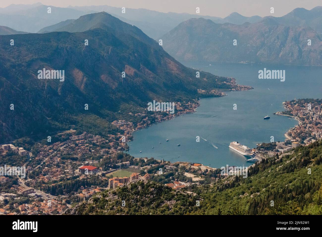 Kotor Bay - Montenegro - nature and architecture background. Kotor bay ...